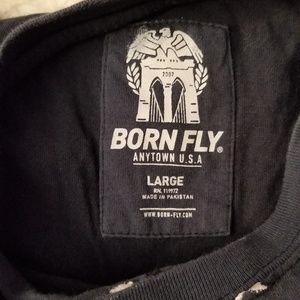Born Fly | Shirts | Born Fly Tshirt Navy Blue Large Mens | Poshmark